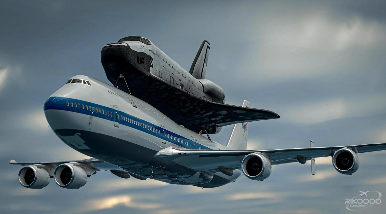 Space Shuttle Carrier 747 American Airlines